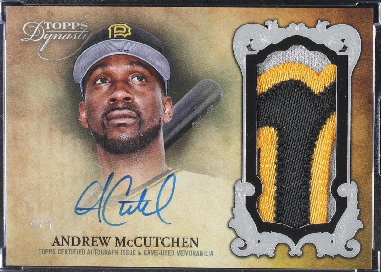 2021 Topps Dynasty - Autograph Patches Andrew McCutchen #DAP-AM9 Silver ...