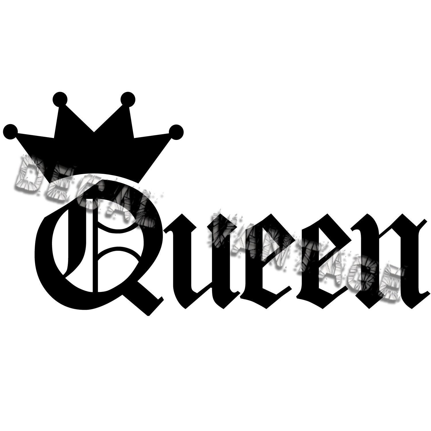 Queen Text Crown Vinyl Sticker Decal JDM Race Drift - Choose Size ...