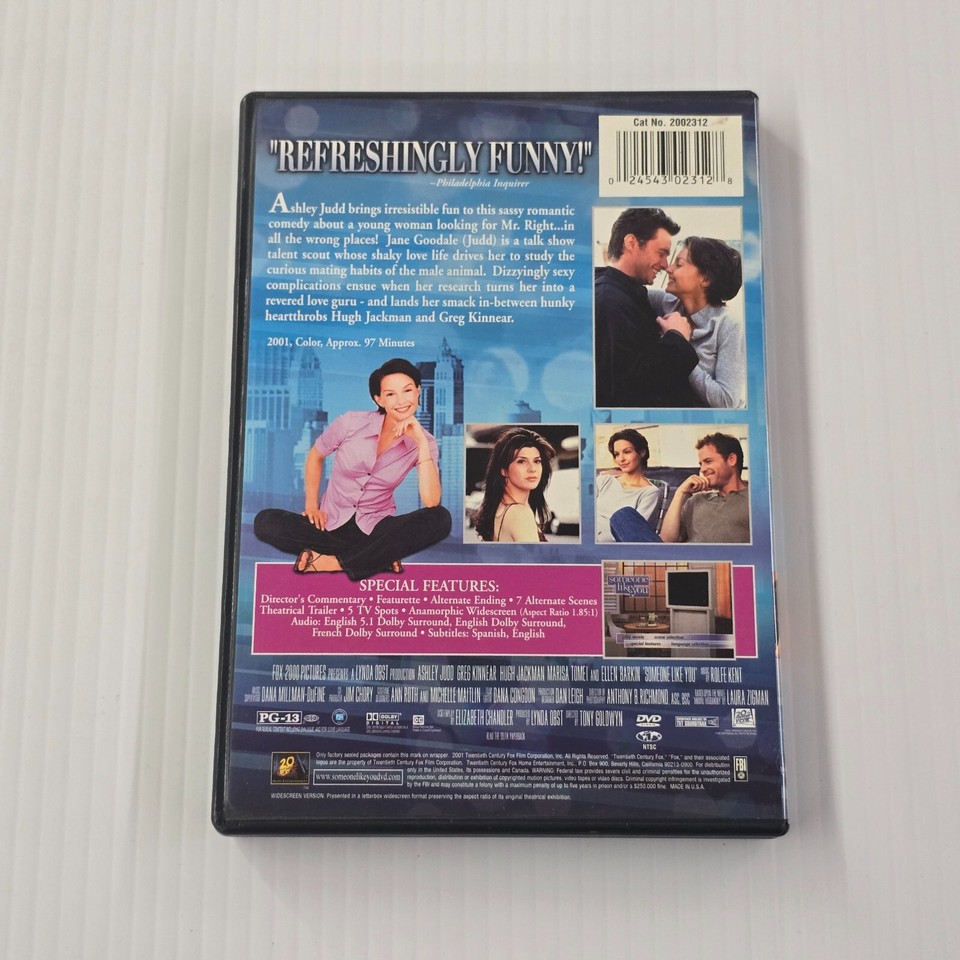 Someone Like You (DVD, 2001) Ashley Judd, Greg Kinnear, Hugh Jackman ...