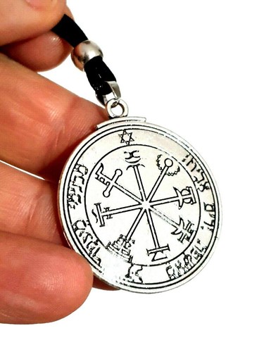 7th Pentacle of Jupiter Necklace Pendant Solomon's Magical Bead Cord ...