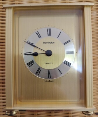 Remington Brass Quartz Carriage Mantel Clock West Germany 4" X 3.25" | eBay