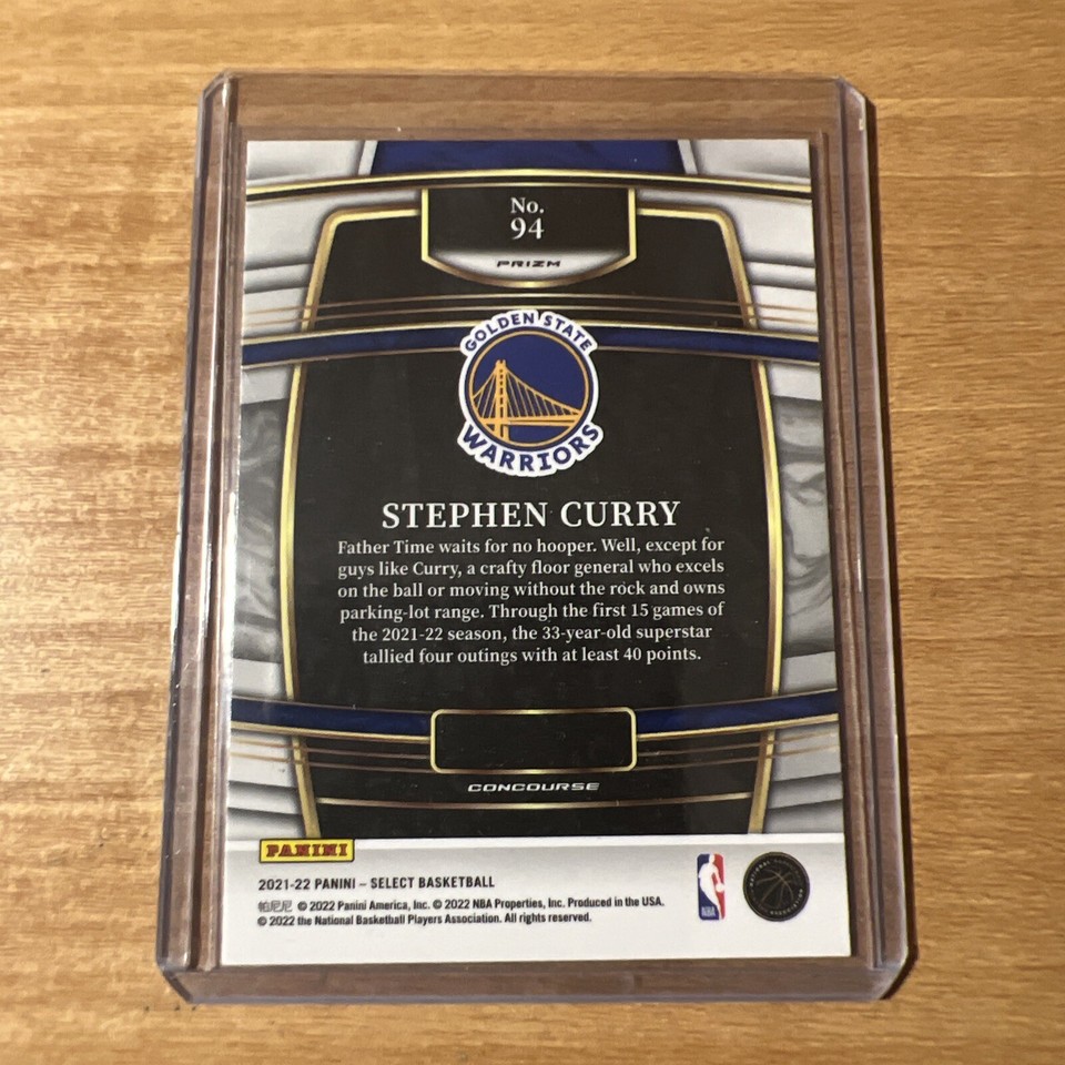 Stephen Curry 2021-22 Panini Select Concourse Orange Flash Prizm #94 ...