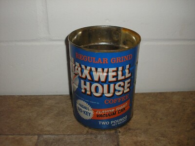 RARE Vintage 32 OZS 2 LBS Regular Grind Maxwell House Metal Coffee Can ...