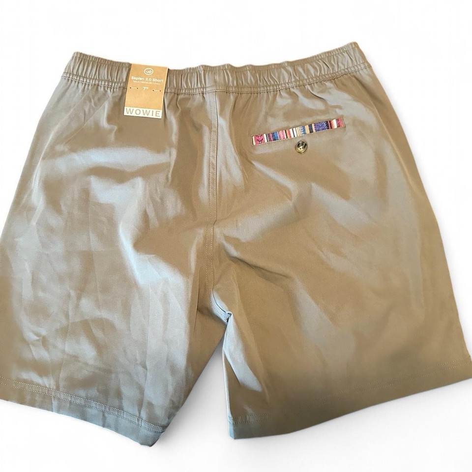 Wowie Shorts Mens Large Khaki Tan Sapien 2.0 7” Inseam Aztec Outdoor NWT | eBay