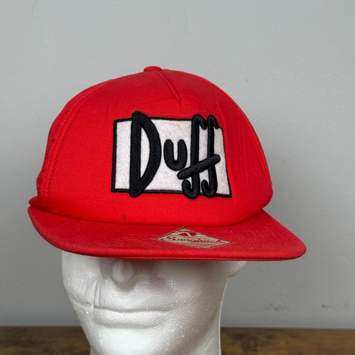 The Simpsons Duff Beer Logo Hat Cap Adjustable Red Adult Universal ...