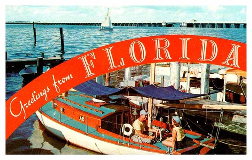 Postcard BOAT SCENE State Of Florida FL o/19 AU6839 | eBay