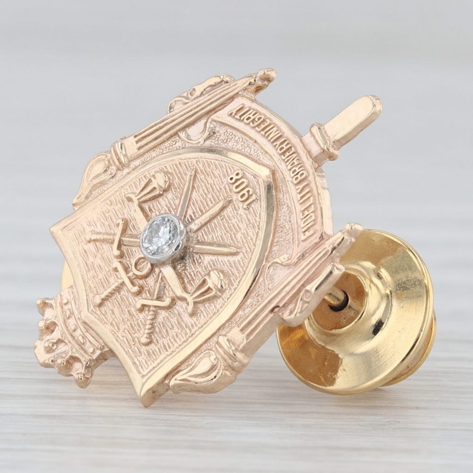 Fidelity Bravery Integrity FBI 30 Year Service Pin 10k Yellow Gold ...