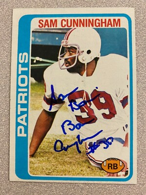 Sam Cunningham signed NEW ENGLAND PATRIOTS card 1978 Topps | eBay