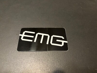 EMG Pickups Sticker CUSTOM BLACK GENUINE ORIGINAL 3X1.75 | eBay