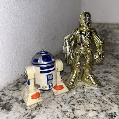 STAR WARS Jedi Force C3PO R2D2 Action Figure Lot 2004 Hasbro Playskool ...