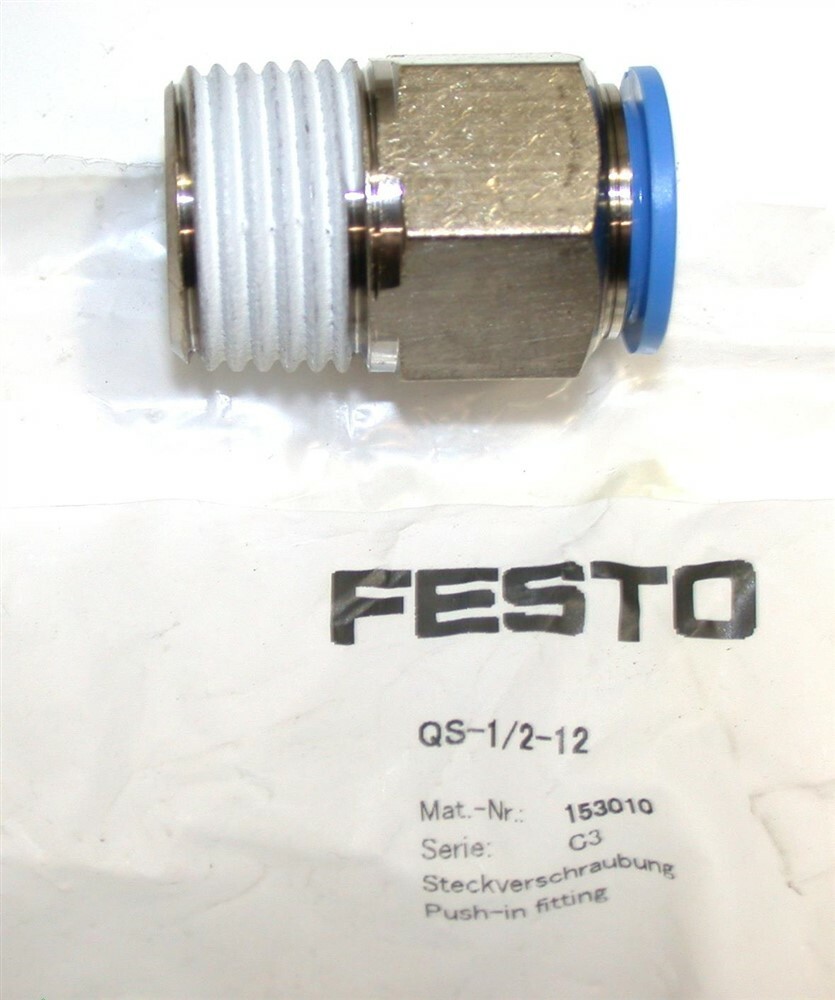 1pc Push-in Fitting Qs-1/2-12 Festo 153010 Original OEM for sale online ...
