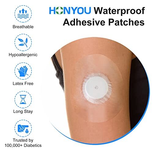 60Pack Libre Sensor Covers Latex-Free Medical Adhesive Patches for ...