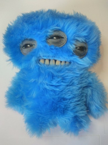 9" BLUE FURRY ANNOYED ALIEN plush toy FUGGLER doll FUNNY UGLY MONSTER 3 ...