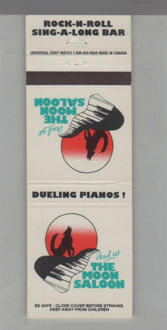 Matchbook Cover - Music Related The Moon Saloon Boca Raton, FL | eBay