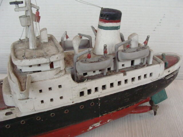 Nave boat battleship carette wood | eBay