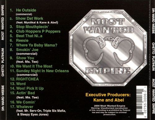 5TH WARD WEEBIE - GHETTO PLATINUM [PA] NEW CD | eBay UK