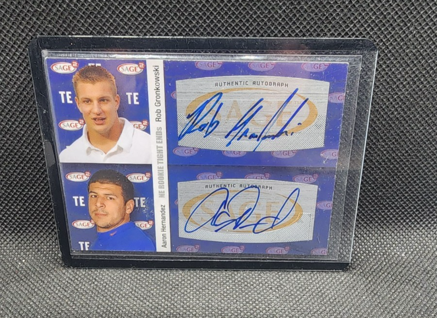 2010 Rob Gronkowski Aaron Hernandez Dual Auto Autograph RC Rare ...
