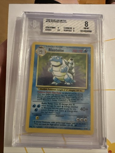 #2 Blastoise Holo Rare Card | 1999 Pokémon Base Set Unlimited | BGS 8 ...