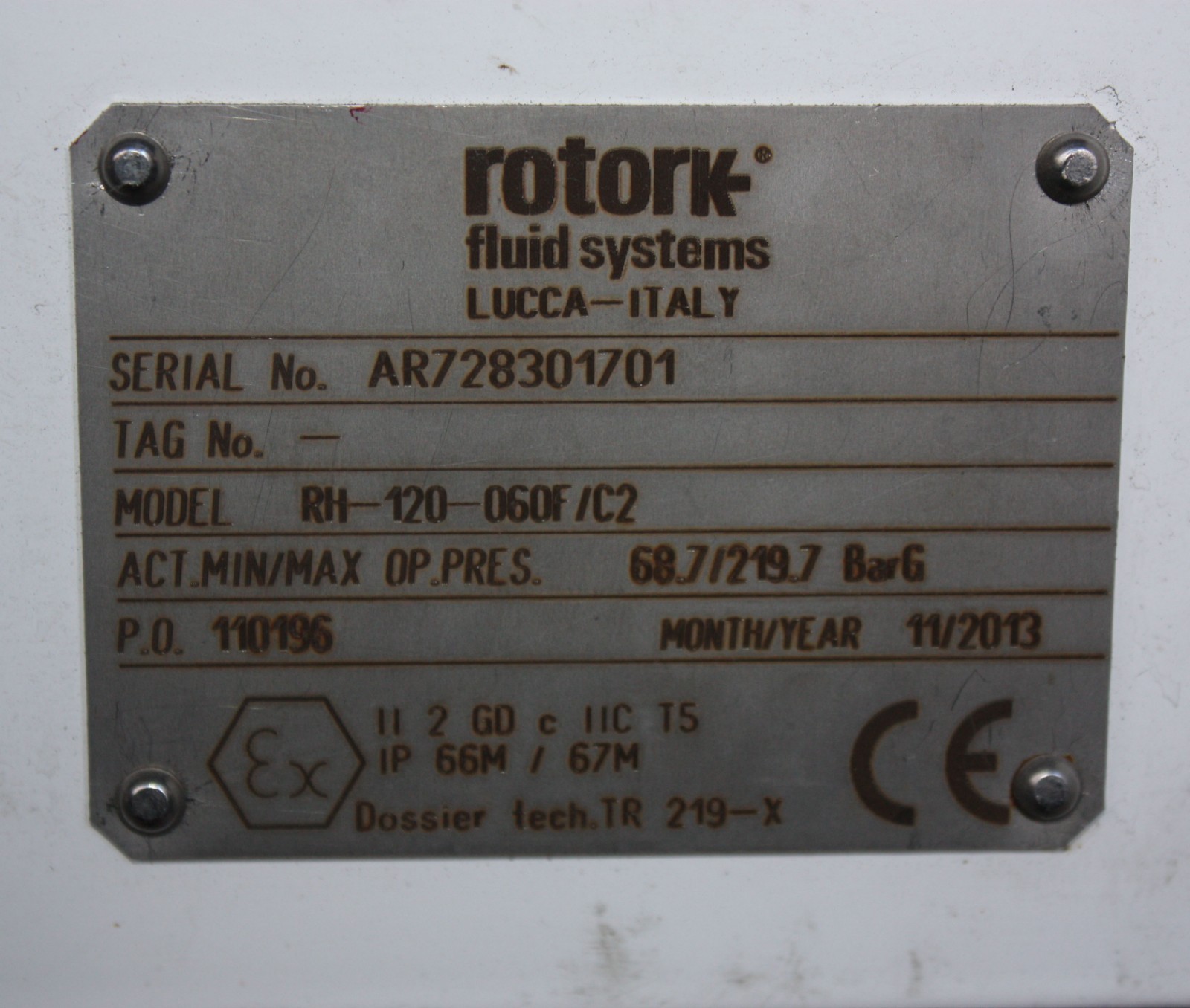 Rotork Actuator ESD RH-120-060F/C2 FLOWSERVE 6D-1155 3" DN80 CL900 Ball ...