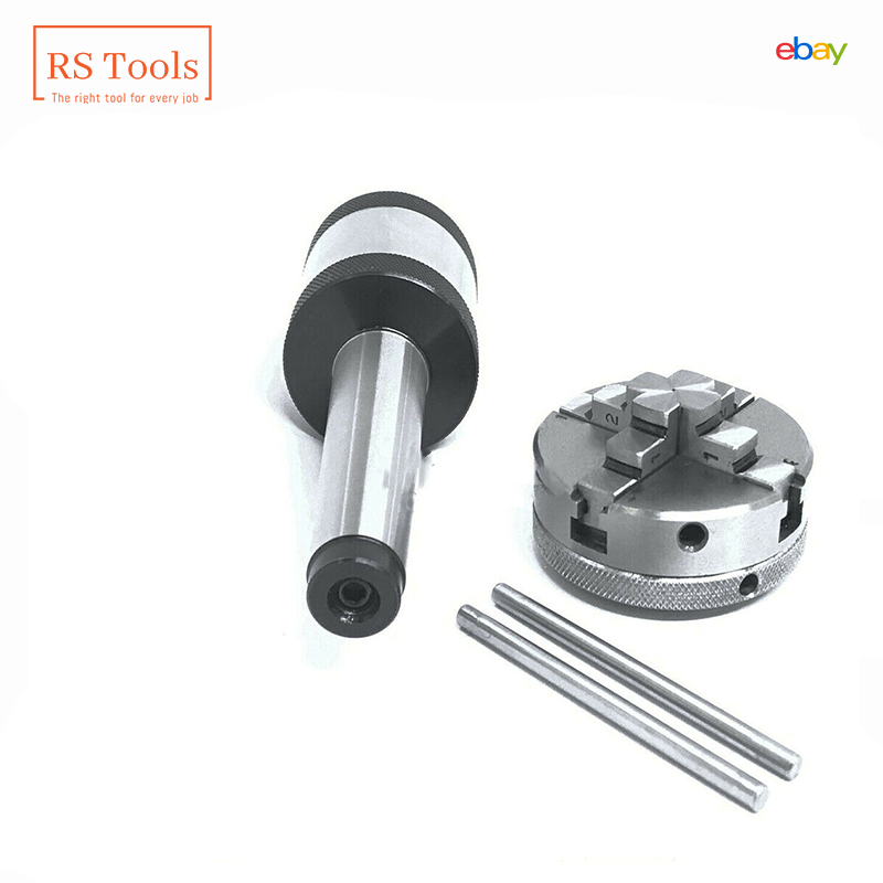 Self Centering 4 Jaw 65mm 2-1/2" Mini Lathe Chuck with 2MT Revolving ...