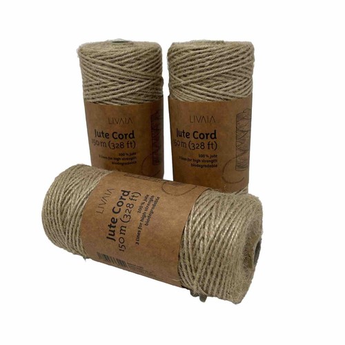 3x Jute Cord Garden String Crafts Decor Natural Strong Twine Spool 3 ...