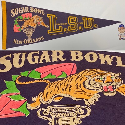 Vintage LSU Louisiana State Tigers University Pennant 11.5x28.75 ...