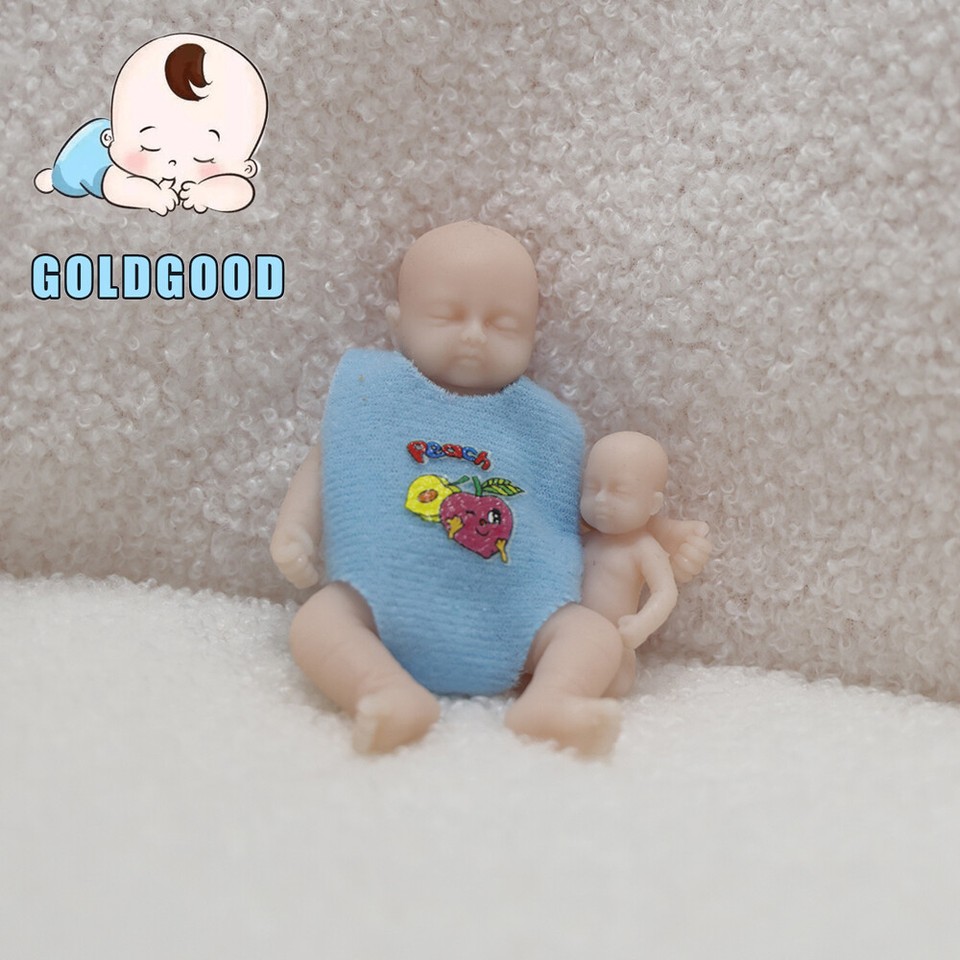 Mini 1.9-3.9inch Reborn Baby Boy&Girl Doll Sleeping Baby Full Body ...