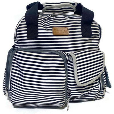 Sable Diaper Bag Backpack Black White Stripes 13x14x6 Multi Pockets ...