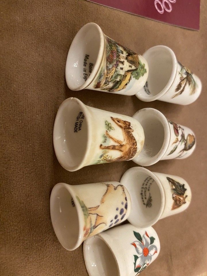 7 X Various Nature Related Thimbles Animals, Floral Etc | eBay UK