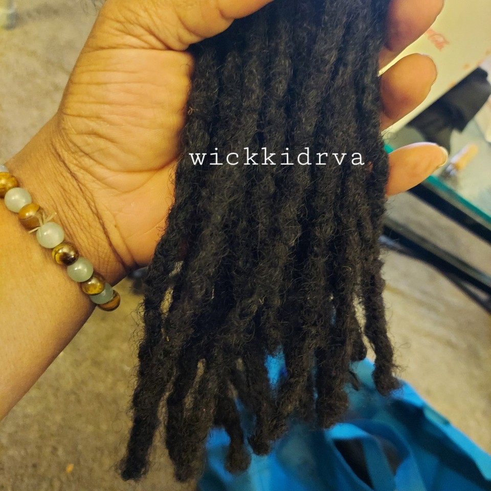 100 4in Handmade Loc Extensions 100% Human Hair | Wickkidrva | eBay