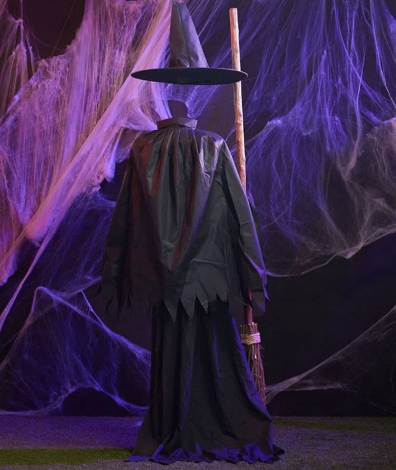 Cracker Barrel 6 Ft Animated Invisible Witch Animatronic Halloween Prop ...