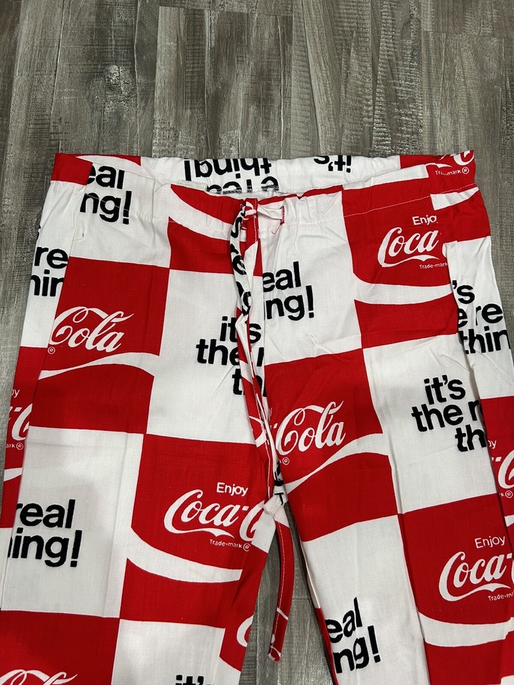 VINTAGE 70s Coca Cola Pants Coke Slacks Hippie Bell Bottoms 30-32 Waist ...