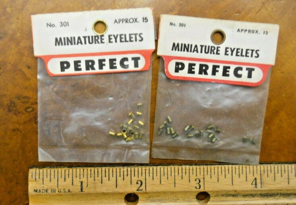 PERFECT MODEL AIRPLANE PARTS #301 MINATURE EYELETS (2 PACKS) (NEW OLD ...