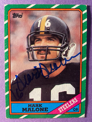 SIGNED MARK MALONE 1986 TOPPS FOOTBALL CARD AUTOGRAPHED - STEELERS | eBay