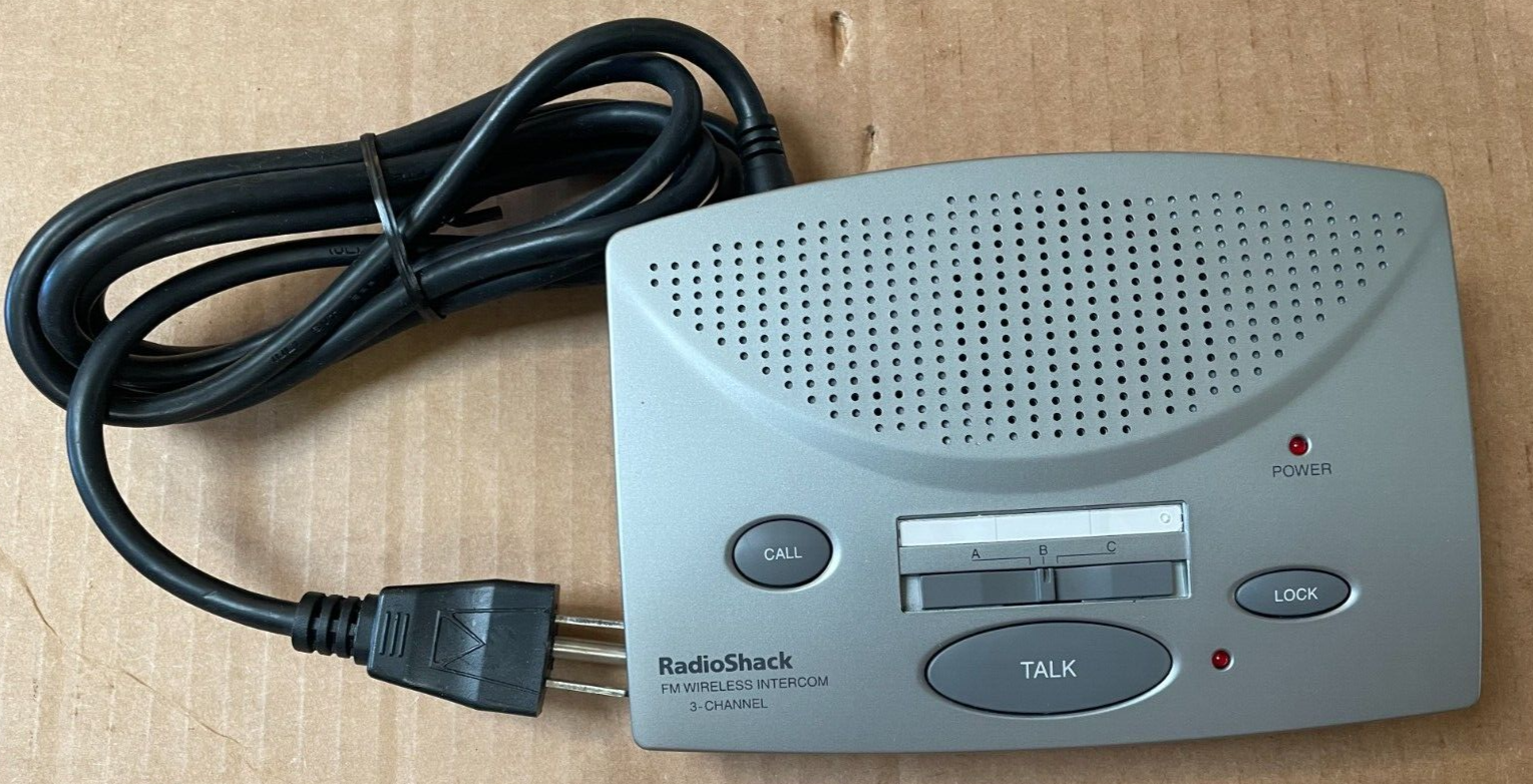 1 Radio Shack FM Wireless Intercom System Advance 3-Channel Station 43 ...