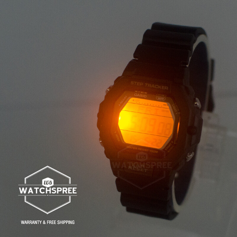 Casio Ladies' Step Tracker Black Resin Band Watch LWS2200H-1A LWS-2200H ...