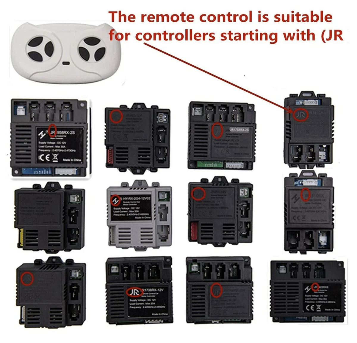HY JR-RX-12V 6V 24V Control Box For Children's Electric Car, 49% OFF