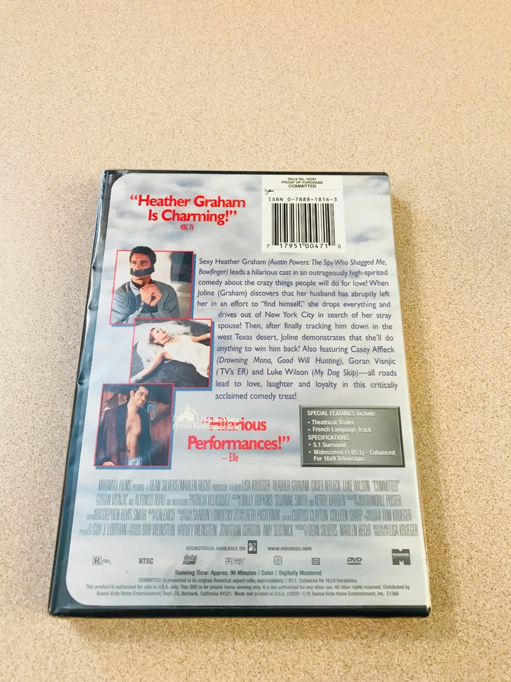 Committed DVD Sealed New OOP Heather Graham Comedy 717951004710| eBay