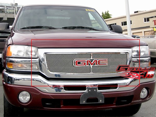Fits 2003-2006 GMC Sierra 1500/2500HD/3500 Stainless Steel Mesh Grille ...