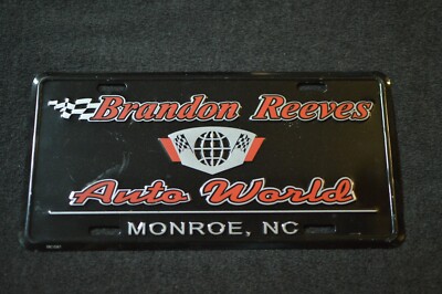 Brandon Reeves Auto World NC License Plate Dealership Metal Booster ...