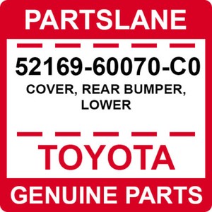 52169-60070-C0 Toyota OEM Genuine COVER, REAR BUMPER, LOWER | eBay