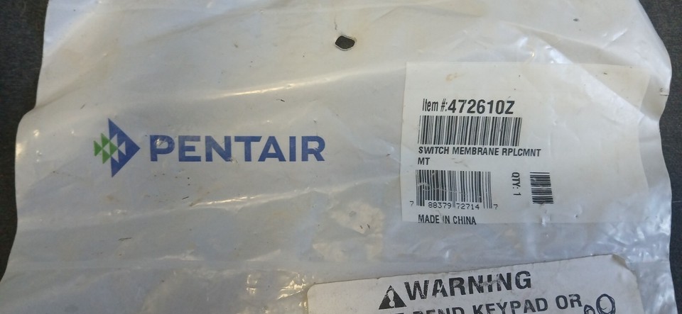 PENTAIR, SWITCH MEMBRANE REPLACEMENT (KEYPAD HEATER) #472610Z | eBay