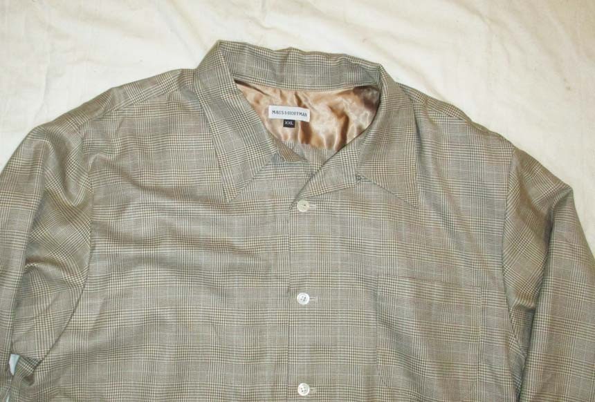 NWT MAUS & HOFFMAN MEN'S SHIRT JACKET 100% WOOL GOLD/IVORY PLAID XXL ...