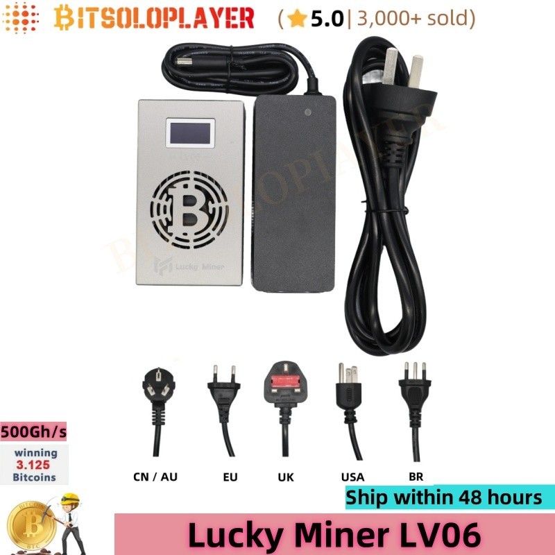 Lucky Miner LV06 Bitcoin Miner 550GH Crypto Solo Miner BTC Mining Lotto Machine | eBay.de