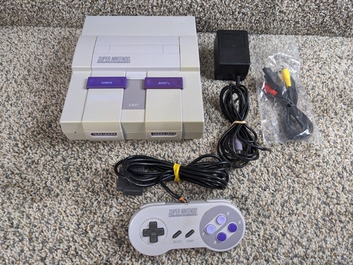 SNES Super Nintendo Console Bundle with Cables & Controller Tested and ...