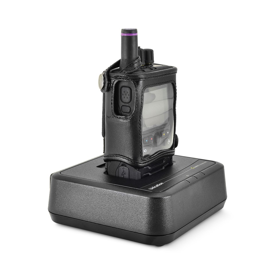 Unication G4 G5 Voice Pager Fire 2 Way Radio Black Leather Case Metal ...