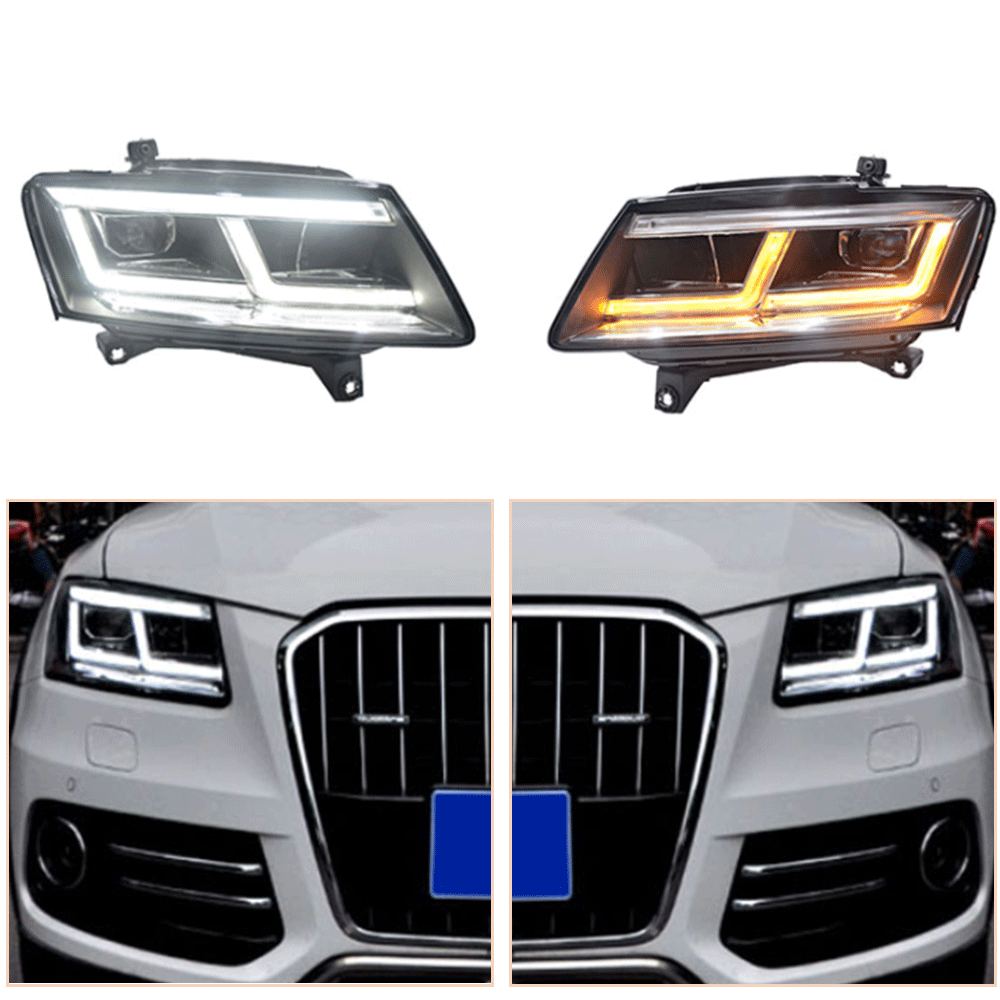 For Audi Q5 2009-2017 LED DRL change Factory Halogen LED Headlights ...