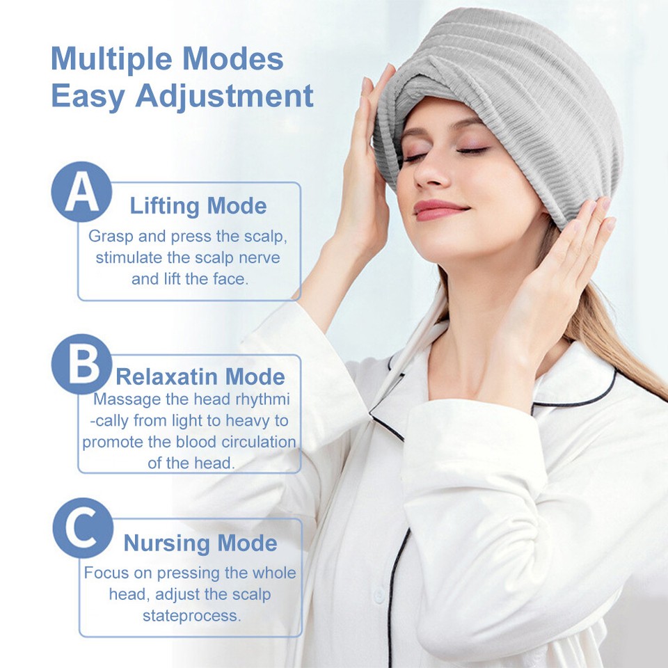 Electric Headache Migraine Relief Head Heating Air Compress Kneading ...