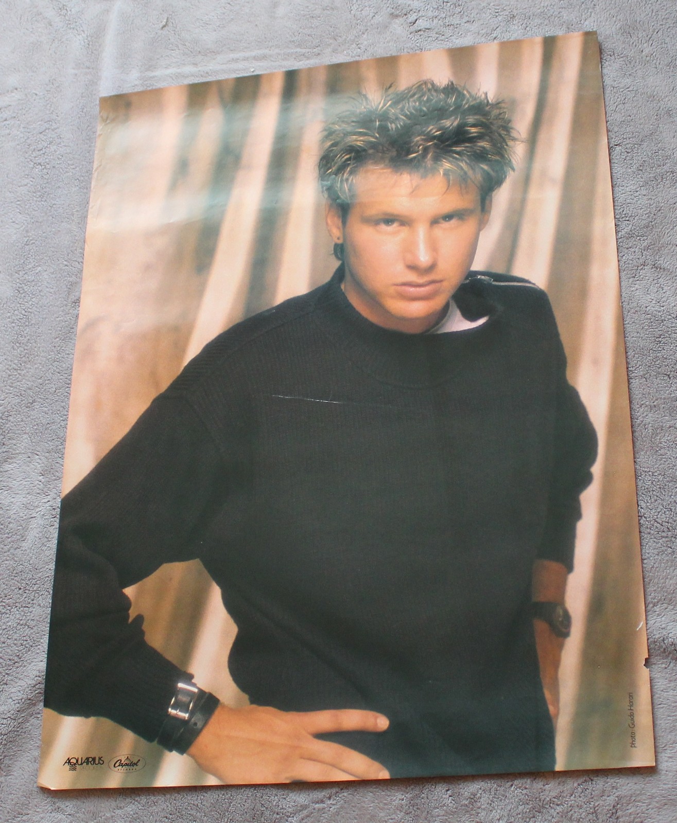 Corey Hart 1980s Black Sweater Aquarius Capitol Records PROMO Canada ...