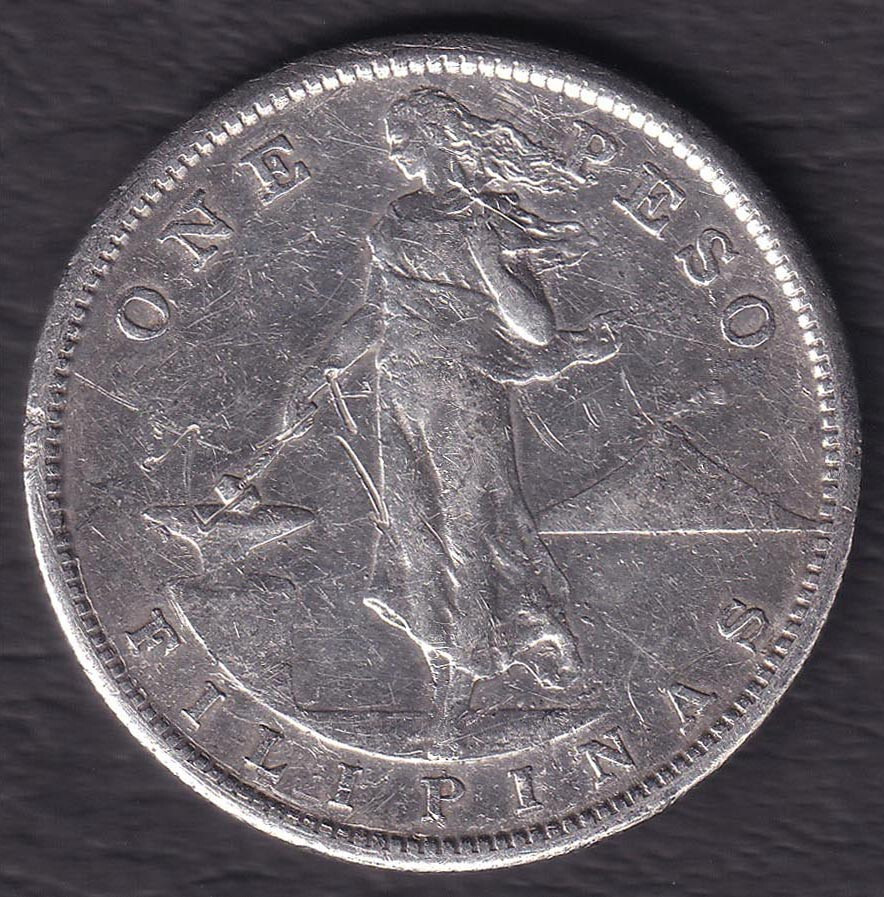 1 Peso 1908-S US-Philippine United States of America Coin - Stock #F 18 ...